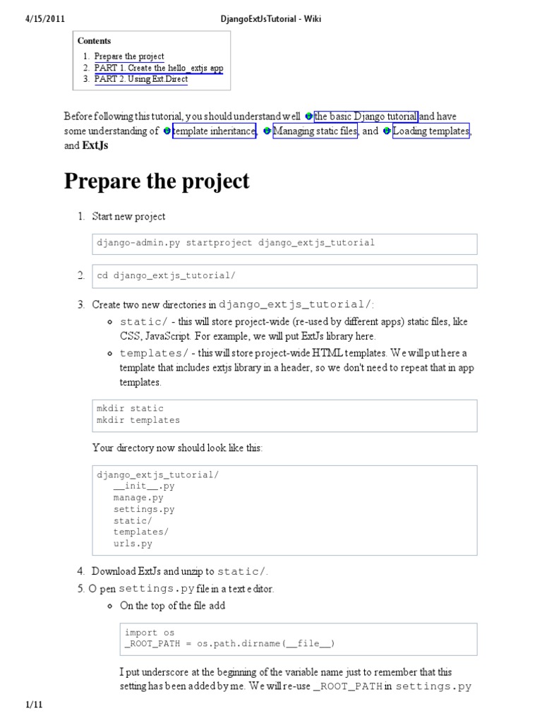 Djangoextjstutorial Wiki Ext Js Java Script