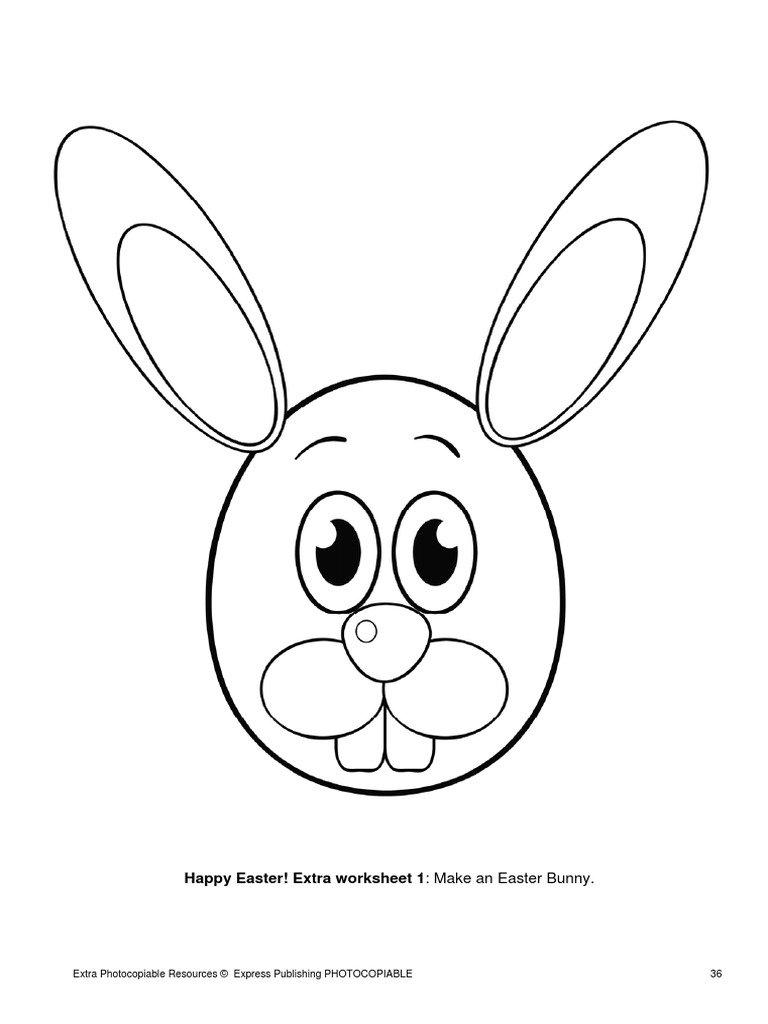 Happy Easter! Extra Worksheet 1: Make An Easter Bunny | PDF