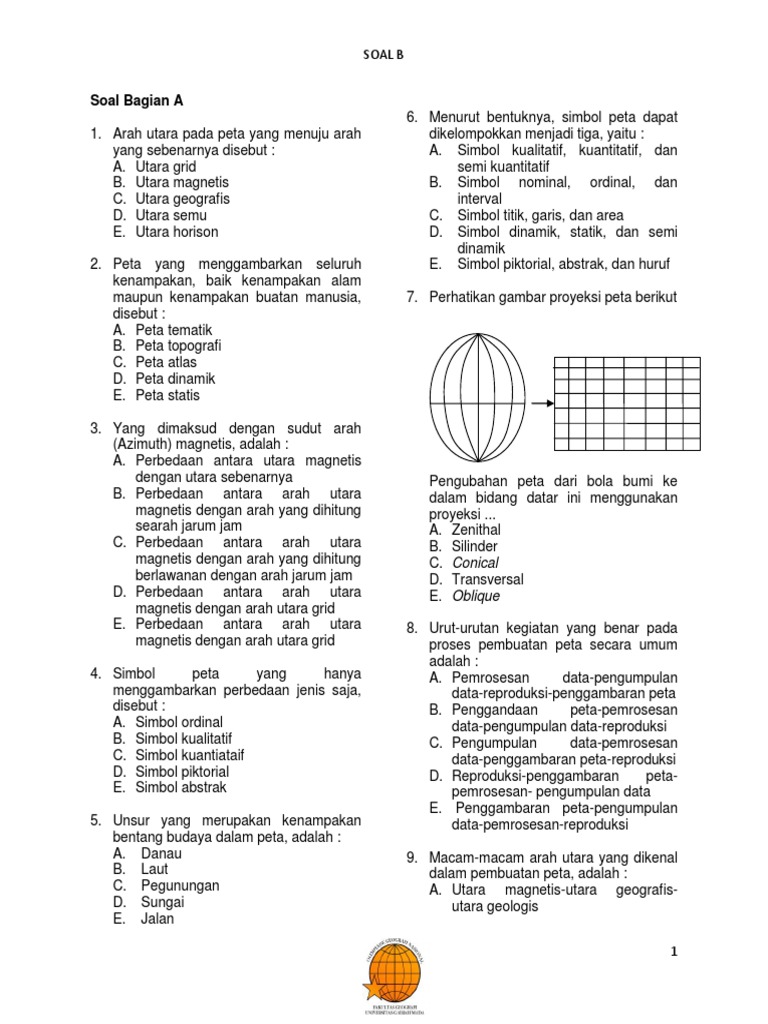Soal Ujian Tentang Konsep Dasar Peta dan Penginderaan Jauh | PDF