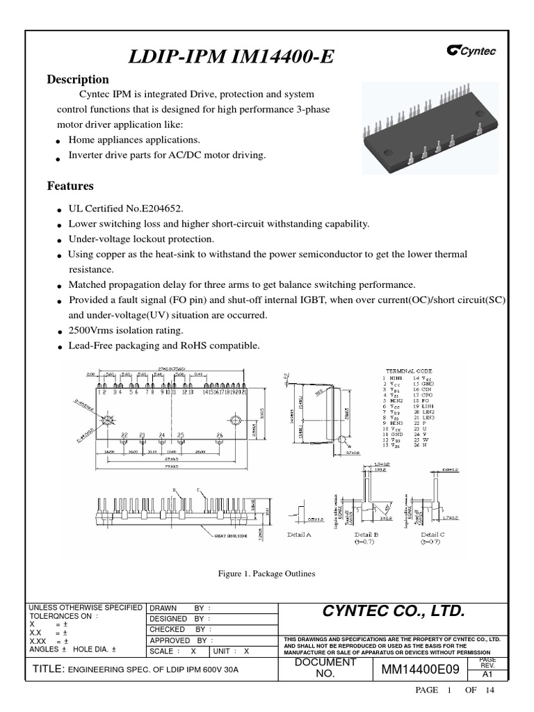 LDIP-IPM IM14400-E: Description | Download Free PDF | Electrical ...