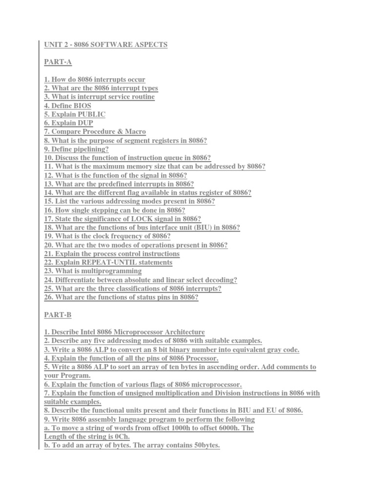An In-Depth Exploration of the 8086 Microprocessor: Interrupts, Addressing Modes, Programming ...