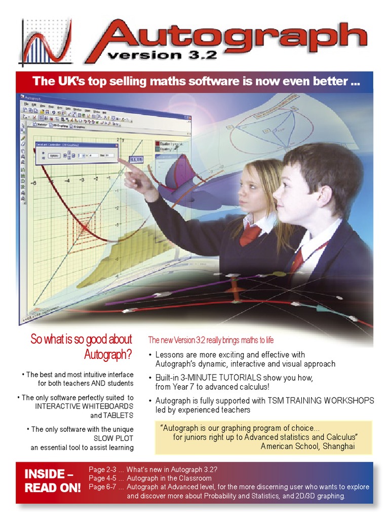 Autograph Brochure 8p | PDF | Probability Distribution | Graphical User Interfaces