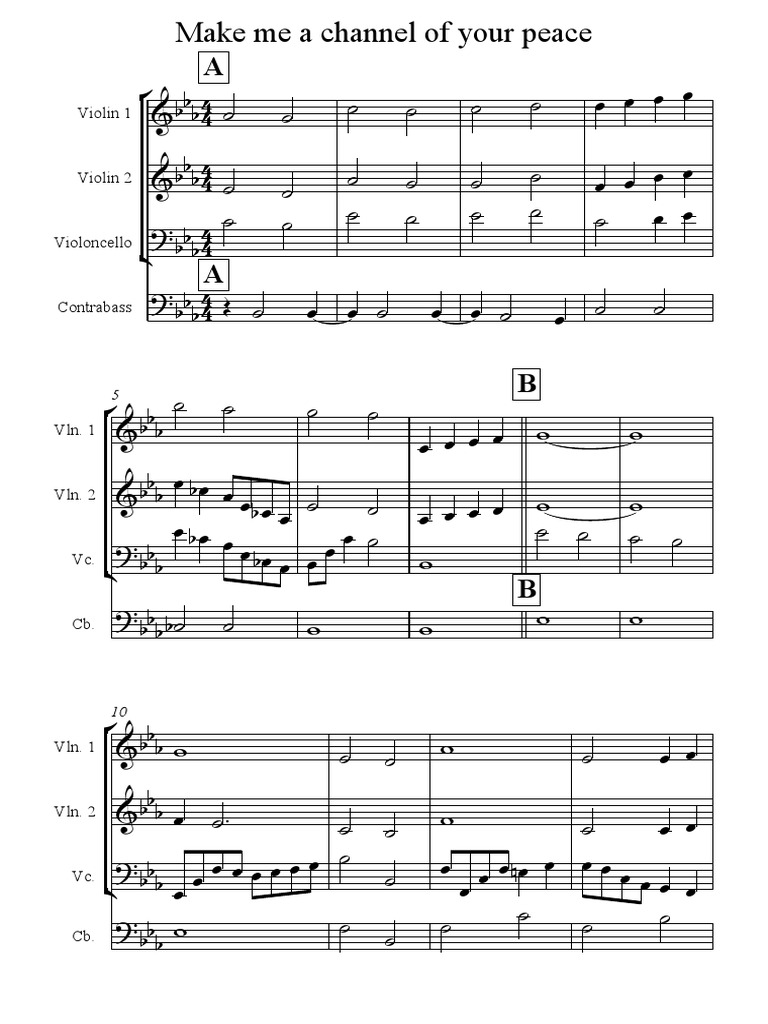 Make Me A Channel of Your Peace | PDF | Classical Music