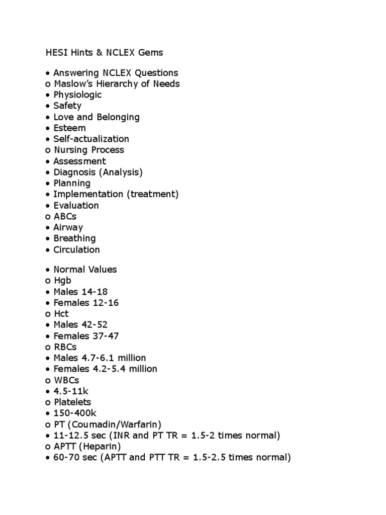 Nclex Review | PDF | Medical Specialties