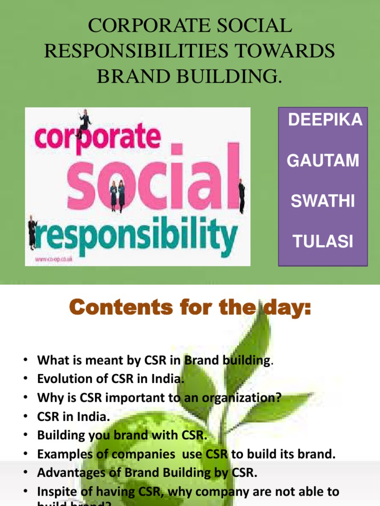 CSR Towards Brand Loyalty | Corporate Social Responsibility | Economies