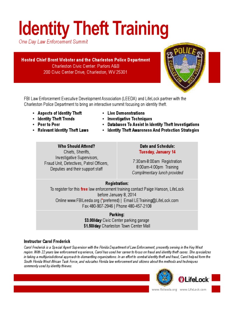 ID Theft Flyer Charleston, WV 1.14.14 | Identity Theft | Theft