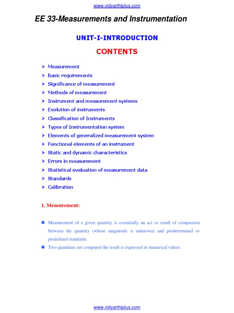 EE2201 Measurement and Instrumentation Lecture Notes | PDF | Root Mean ...