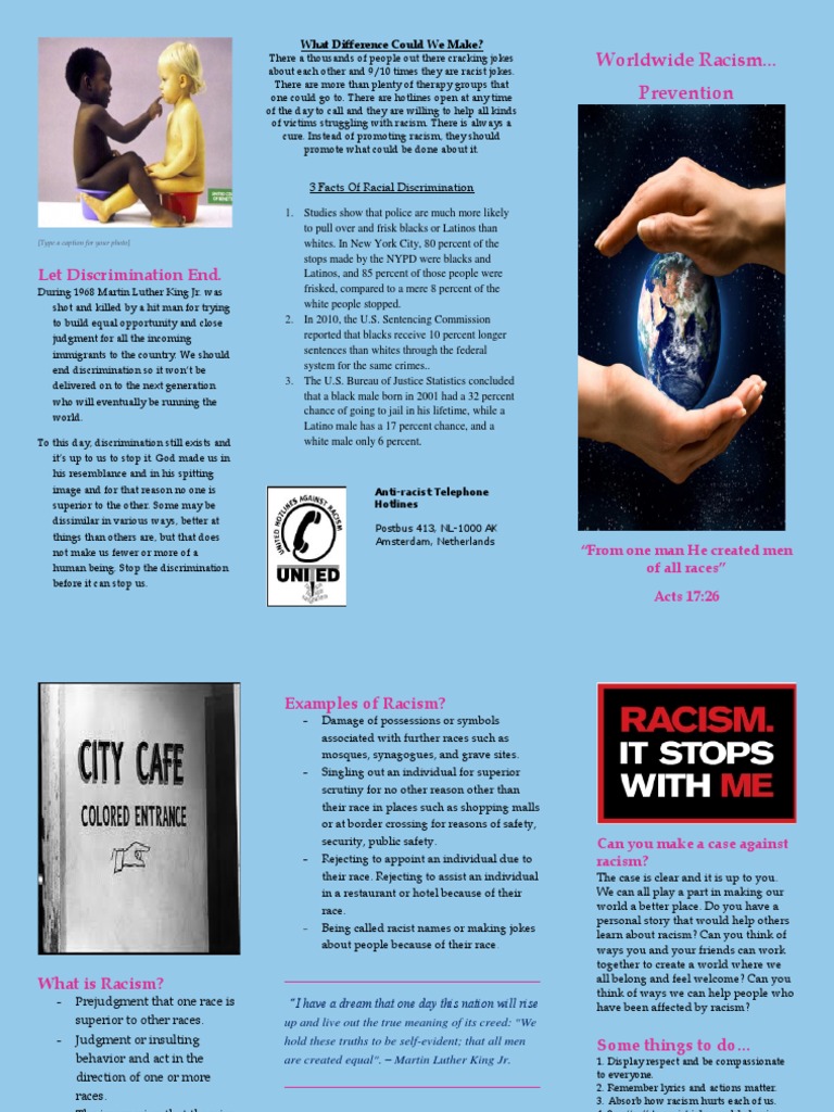 Racism Brochure | PDF | Racism | Discrimination & Race Relations