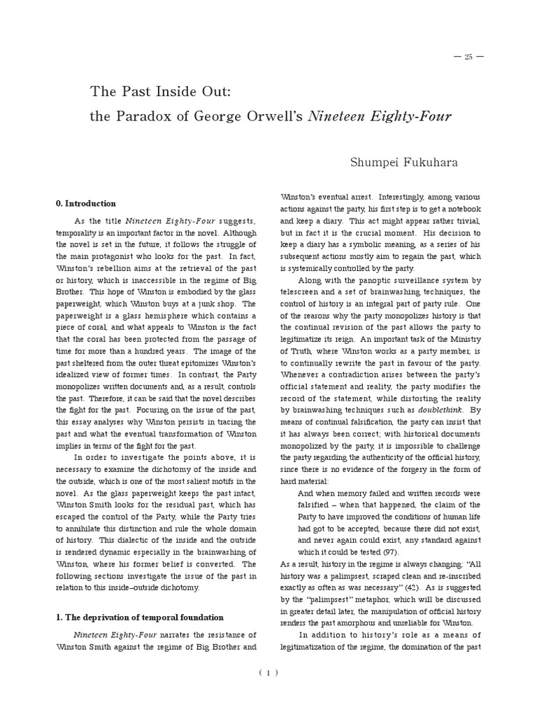The Paradox of G Orwell 1984 | PDF | Dream | Reality