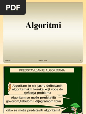 Algoritmipdf Algoritmi I Programiranje 1 : Radna Bilježnica Za 1.