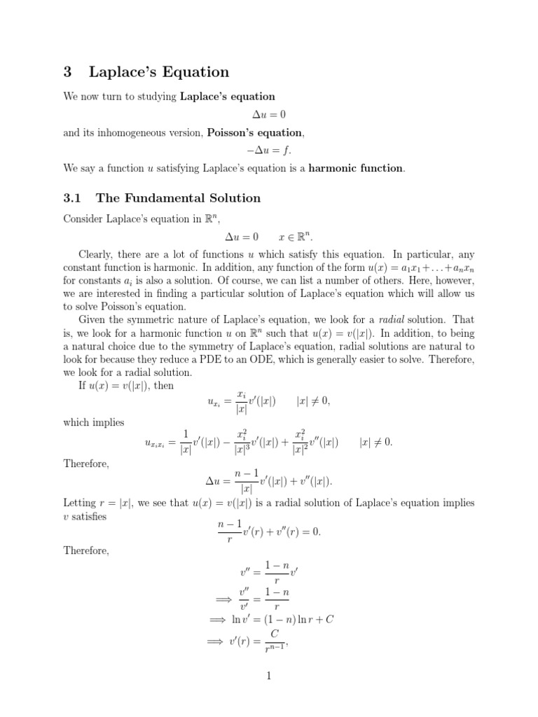 Laplace Equation | Ordinary Differential Equation | Boundary Value Problem