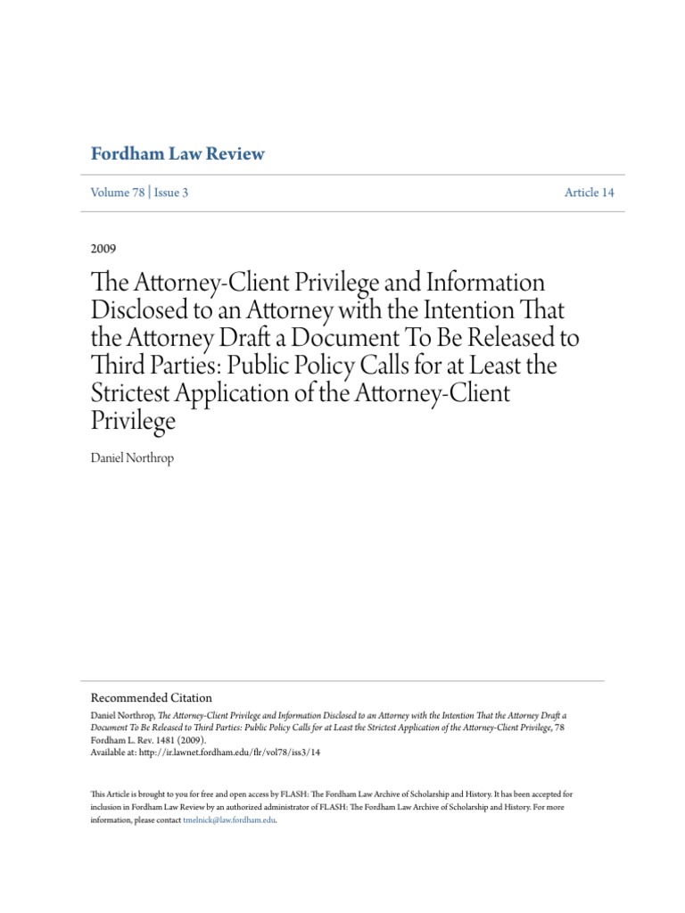 Attorney-Client Privilege Insights | PDF | Attorney–Client Privilege ...
