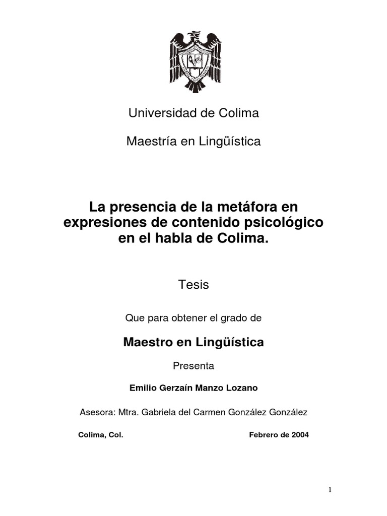 Manzo Lozano Emilio Gerzaín | PDF | Metáfora | Concepto