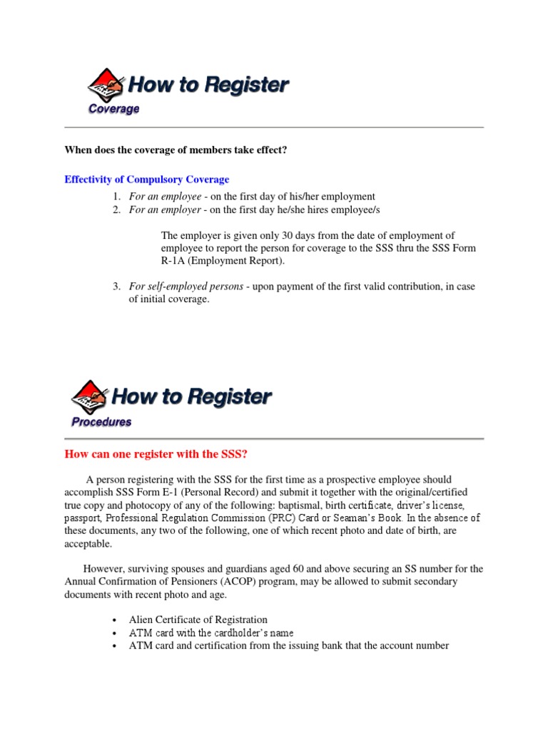 Sss | PDF | Identity Document | Pension