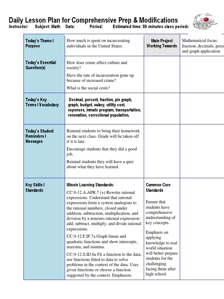 Lessonplan | PDF | Pie Chart | Prison