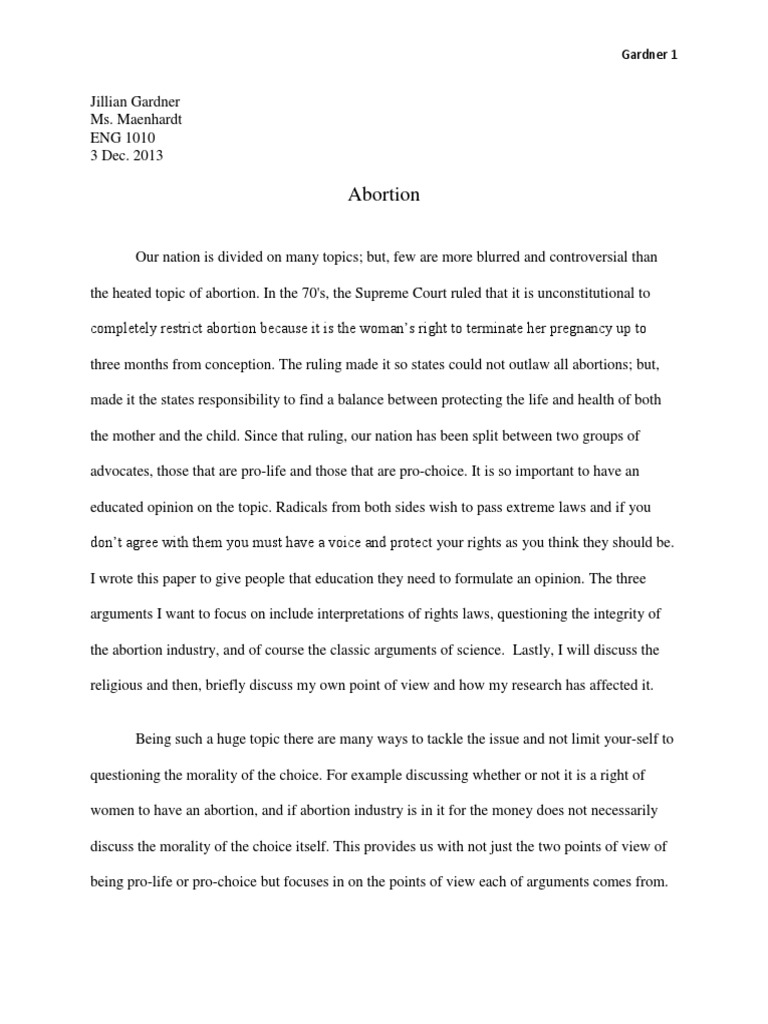Abortion Paper Revision 1 | PDF | Abortion Rights Movements | Abortion