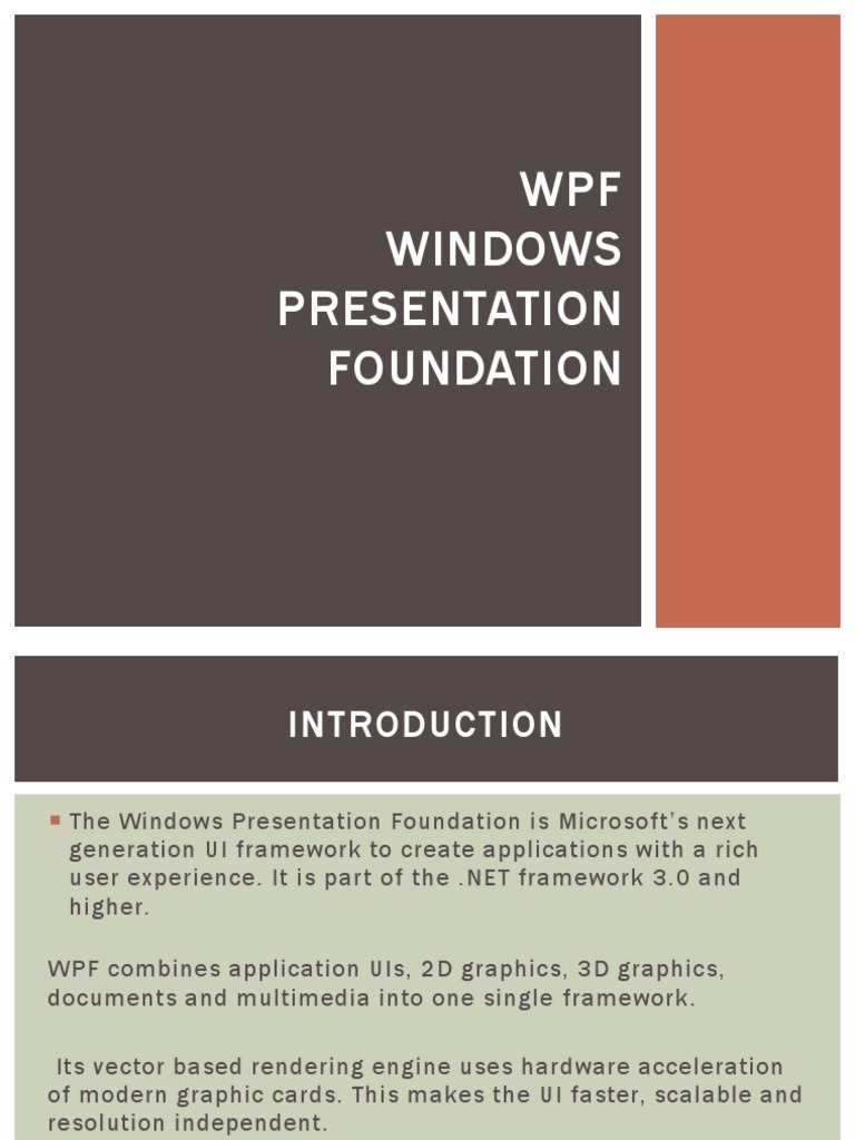 Wpf Pdf Extensible Application Markup Language Windows Presentation Foundation