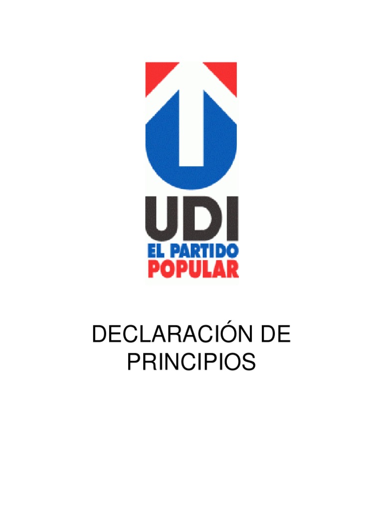 Declaración de Principios Udi | PDF | Democracia | Ideologías políticas