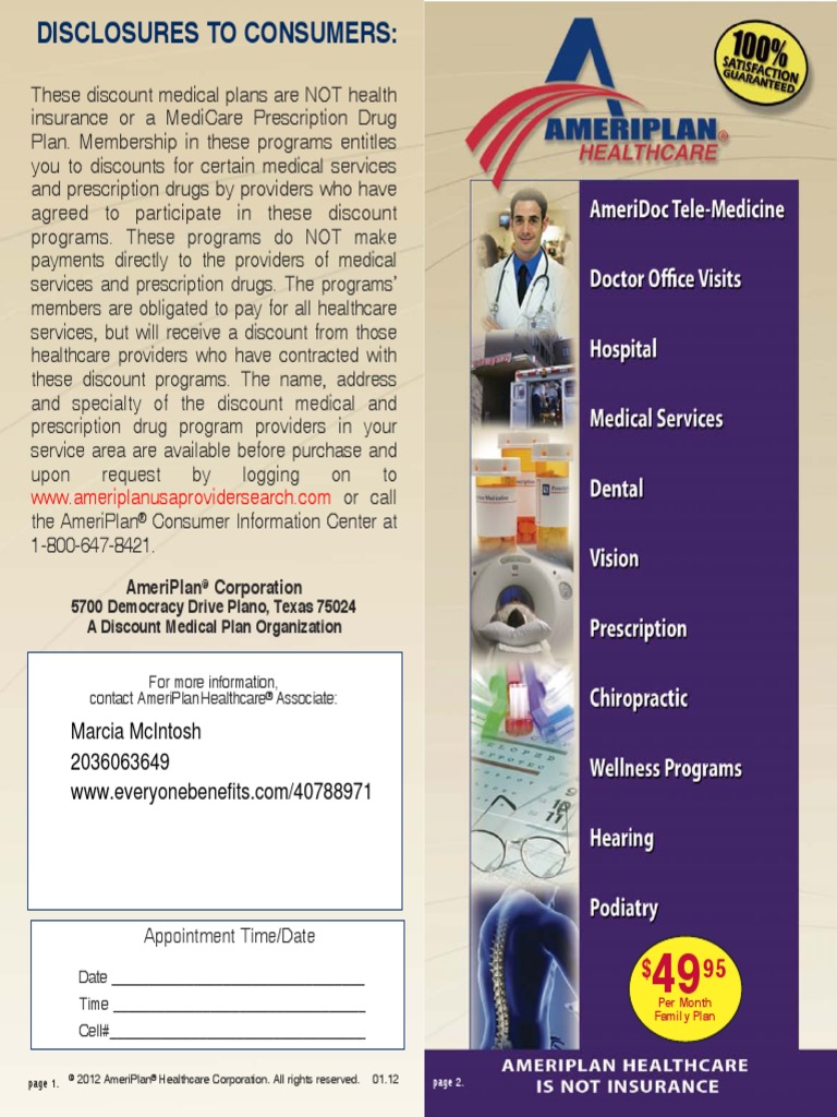 Ameriplan-Health Ameriplan Brochure | PDF | Dentistry | Physician