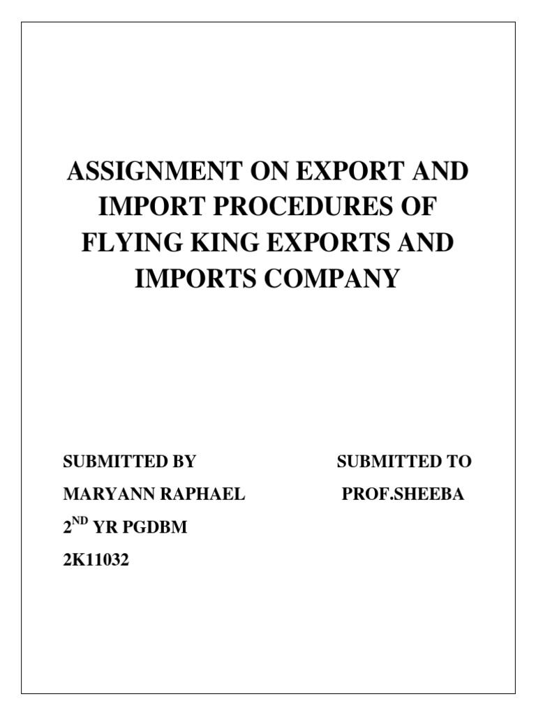 Export Import Documentation | PDF | Invoice | Electronic Data Interchange