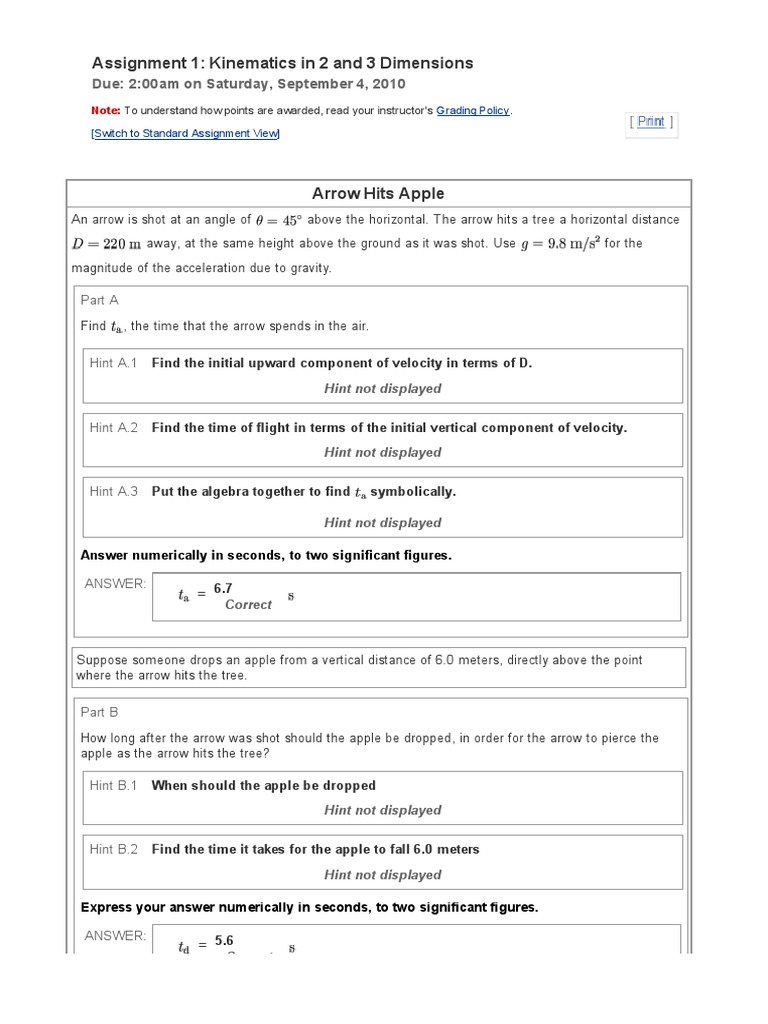 PC1431 MasteringPhysics Assignment 1 | PDF | Acceleration | Rotation Around A Fixed Axis