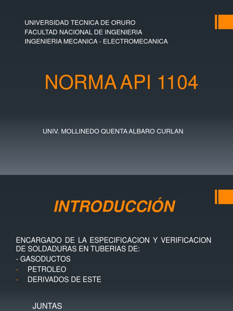 NORMA API 1104