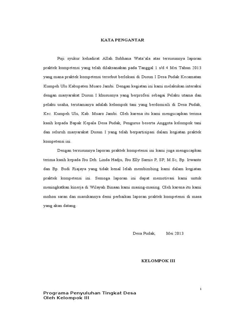 Contoh Programa & Rencana Kerja PPL 2 | PDF