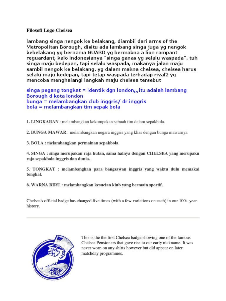 Filosofi Logo Chelsea | PDF | Chelsea F.C. | Communication Design