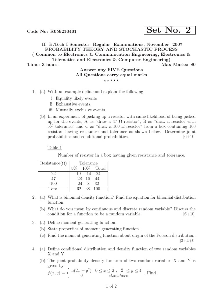 (WWW - Entrance-Exam - Net) - JNTU B.tech in ECE-2nd Year Probability ...