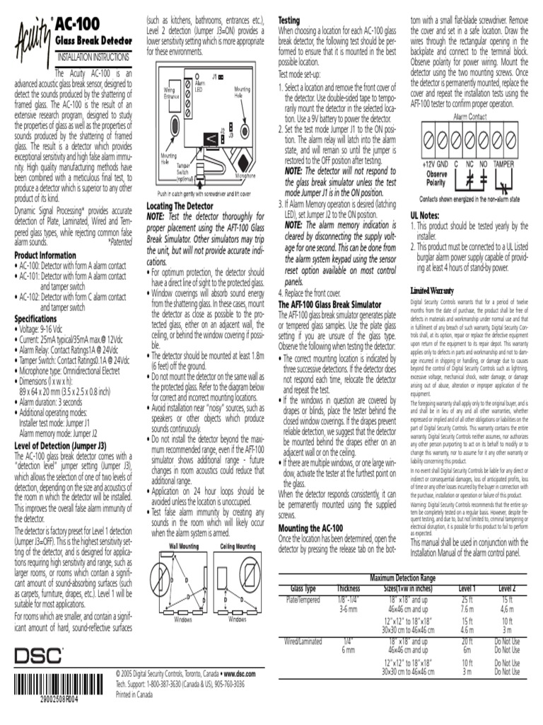 Detector Geam Spart DSC | PDF | Science | Technology (General)