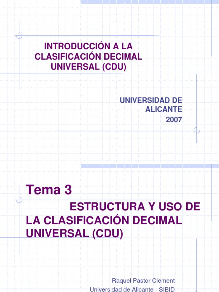 CDU Estructura y Uso | PDF | Comillas | Notación
