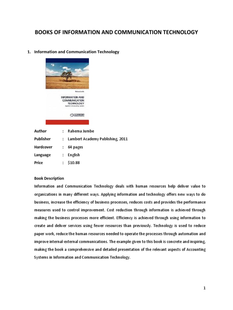 ICT Books As Reference | PDF | Educational Technology | Information ...