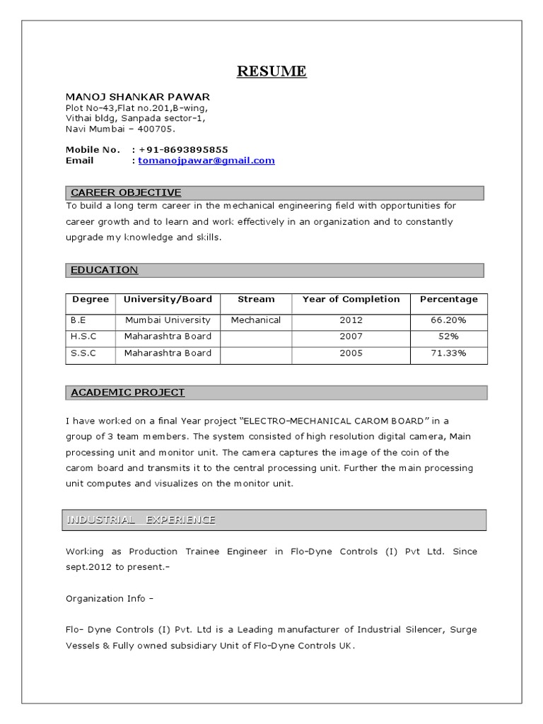 Manoj Resume | PDF