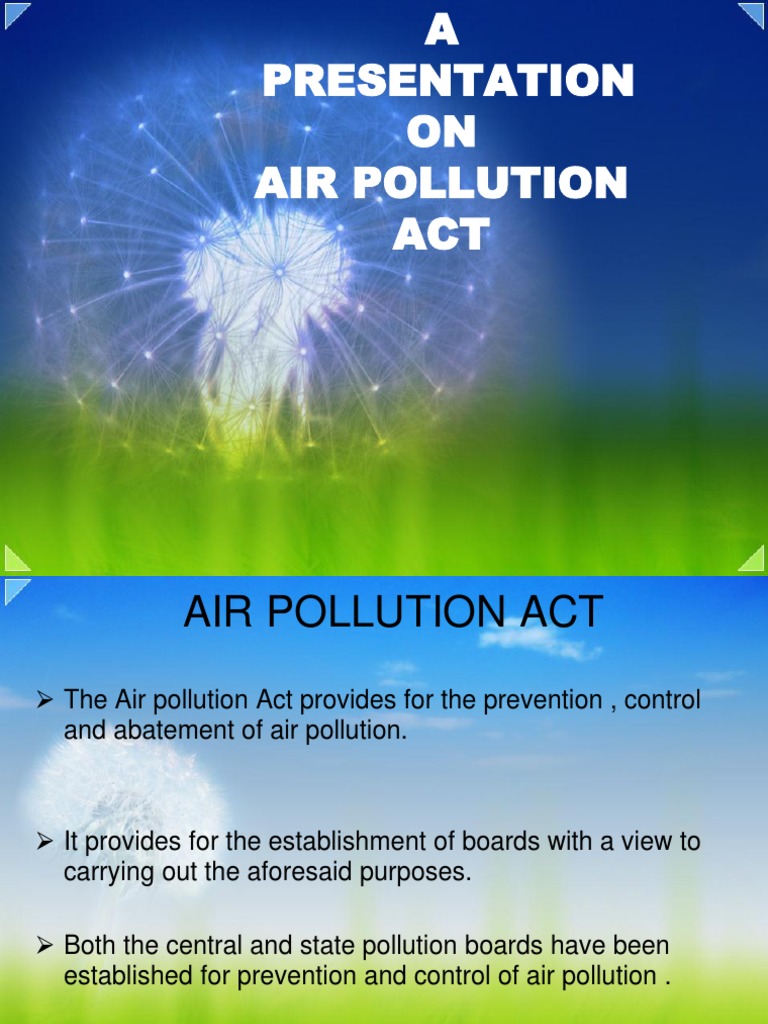Air Pollution Act | Download Free PDF | Smog | Air Pollution
