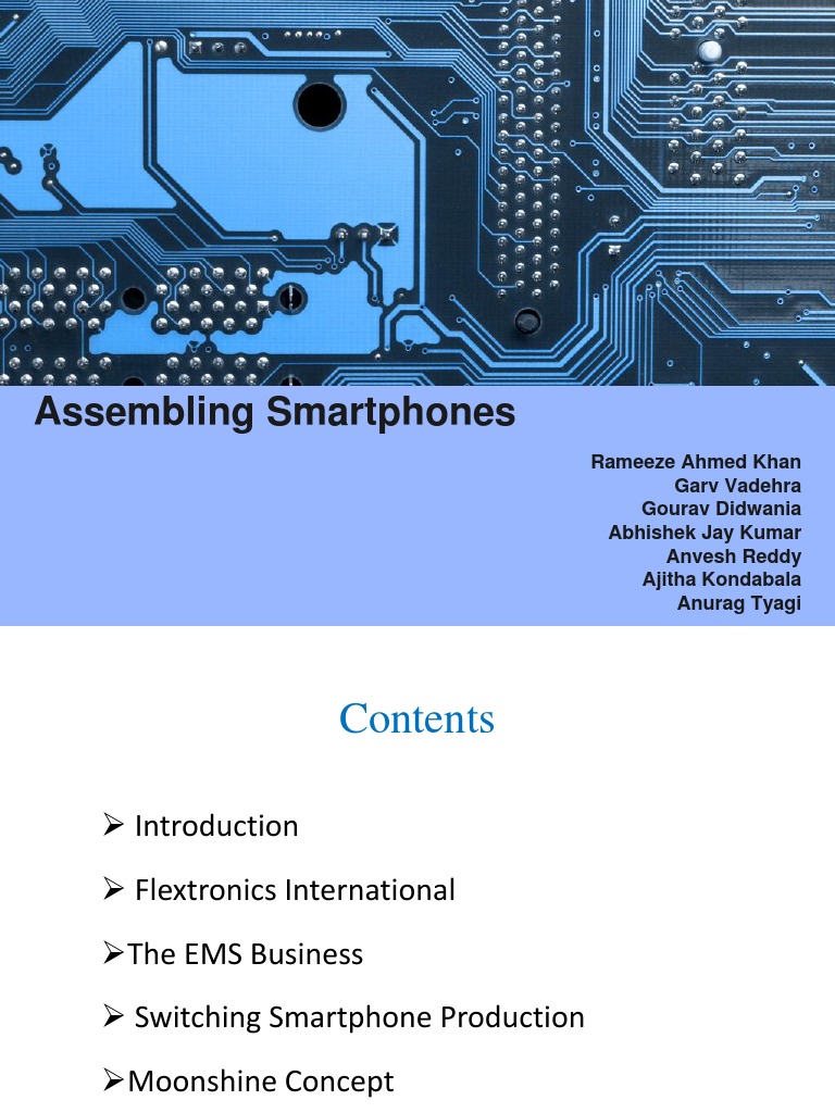 Elementum SCM in Smartphone Assembly | PDF | Production And ...