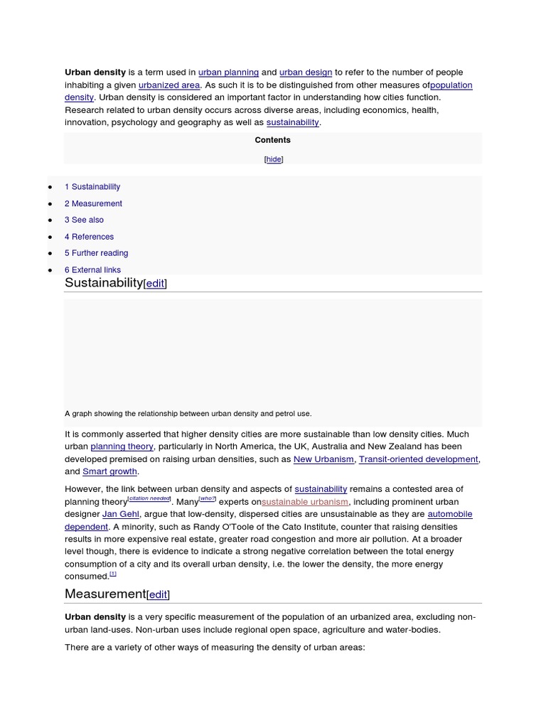 Understanding Urban Density: Measuring Population Concentration and its ...