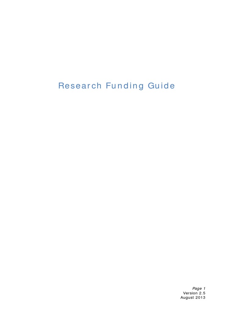 Research Funding Guide | PDF | Leadership | Creativity