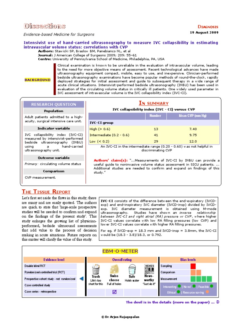 Intensivist Use of Hand-Carried Ultrasonography To Measure IVC ...