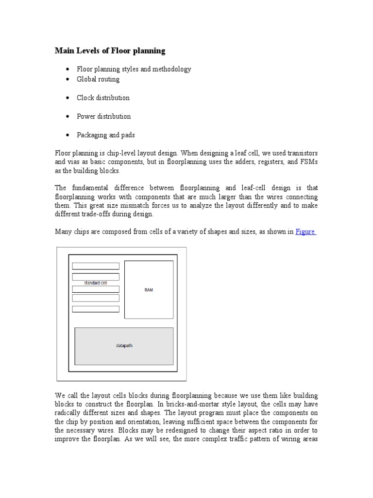 Main Levels of Floor Planning | PDF | Integrated Circuit | Computer Engineering