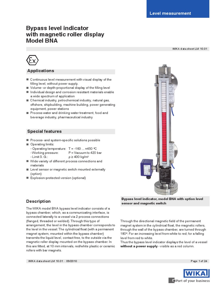 Level Measurement Bypass Level Indicator with Magnetic Roller Display ...