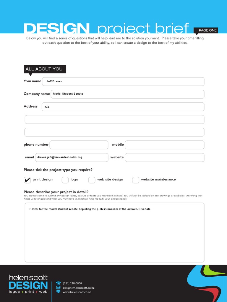 Design Project Brief | PDF | Typefaces | Serif