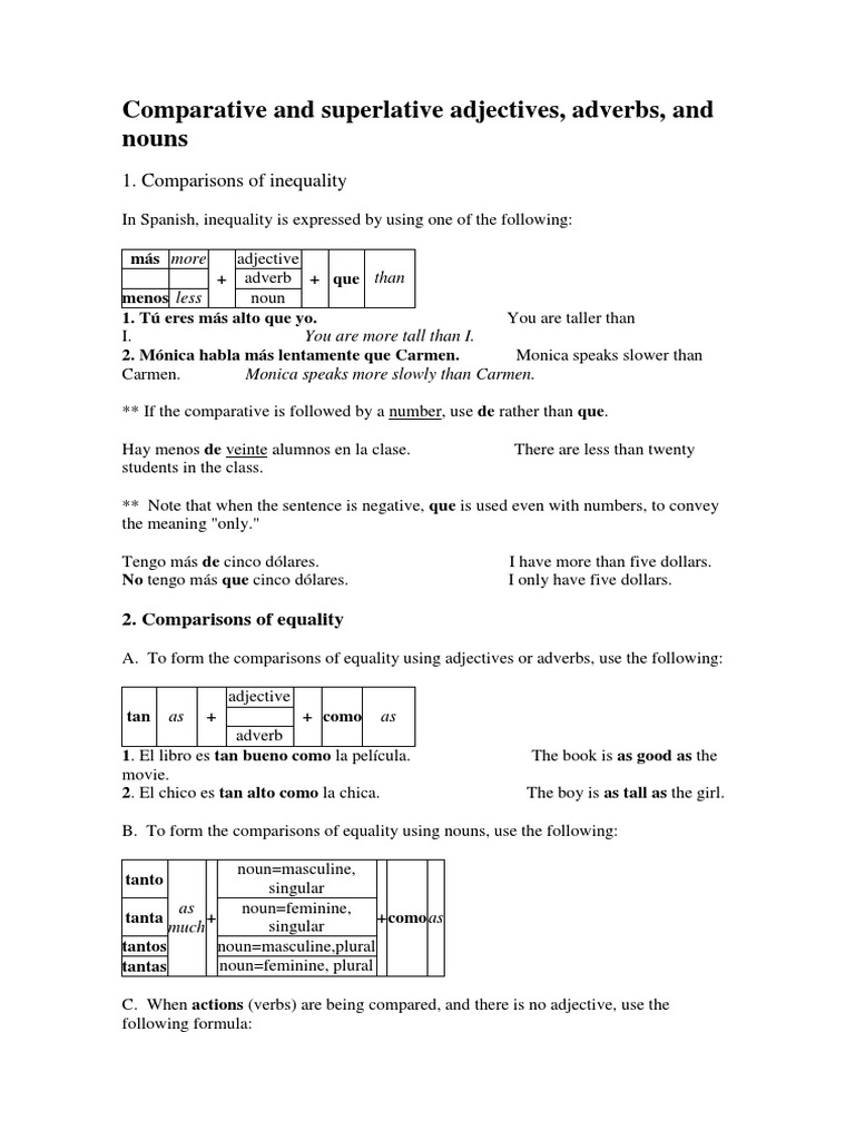Comparative and Superlative Adjectives | PDF | Adjective | Morphology