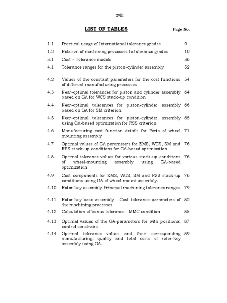 08 - List of Tables | Download Free PDF | Mathematical Optimization | Loss Function