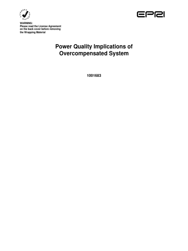 Power Quality Implications of Overcompensated System | PDF | Capacitor ...