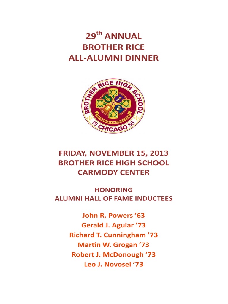 Brother Rice Alumni Dinner Ad Book 2013 | PDF | Computer Aided Design ...