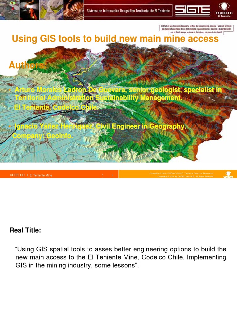 Using GIS Tools To Build New Main Mine Access | PDF | Mining ...
