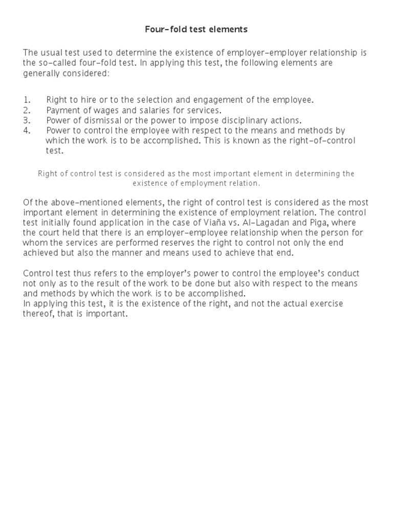 Four Fold Test | PDF