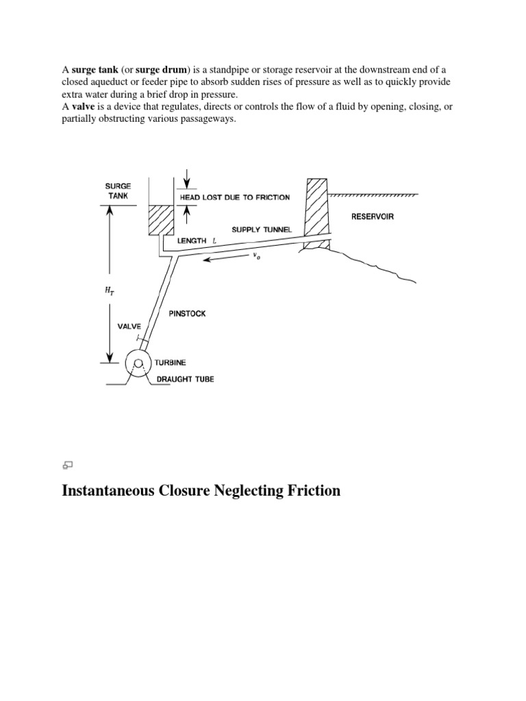 A Surge Tank | PDF | Fluid Dynamics | Acceleration