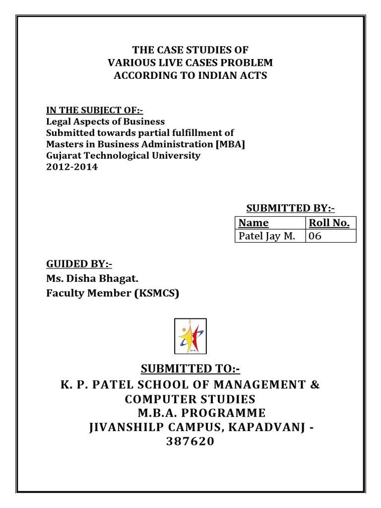 Indian Law Solved Case Studies | PDF | Offer And Acceptance | Copyright ...
