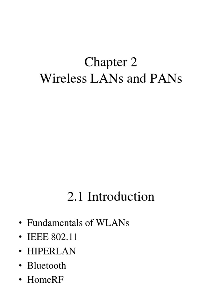 Chapter 2 | PDF | Wireless Lan | Ieee 802.11